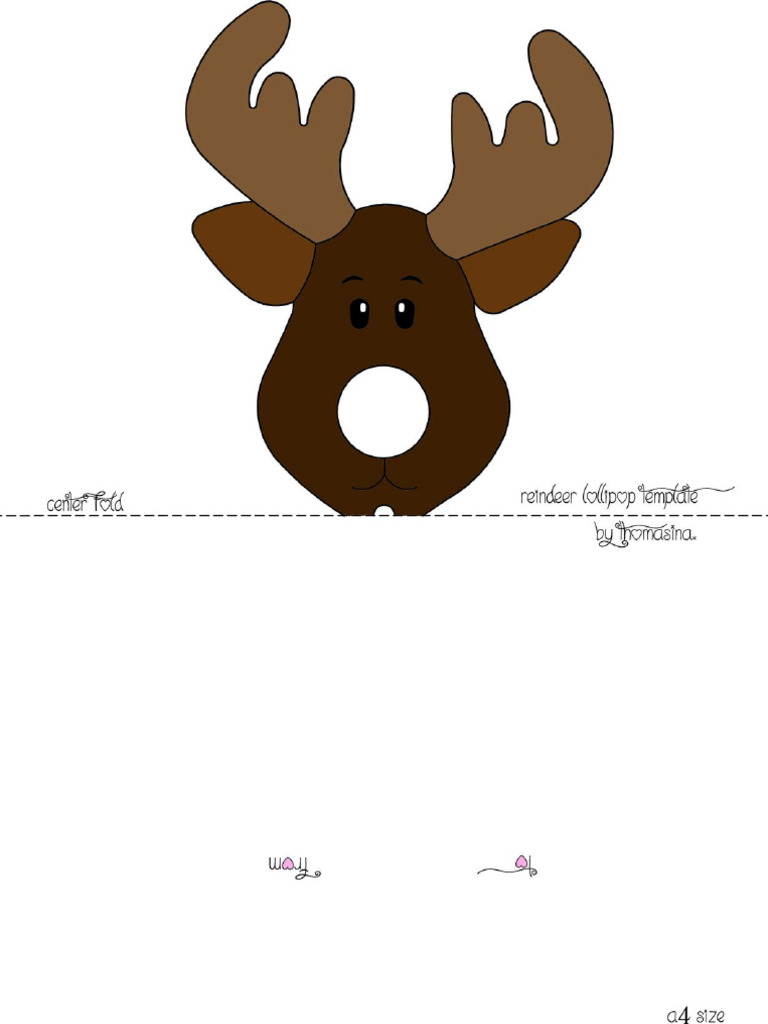 Reindeer Lollipop Template | PDF