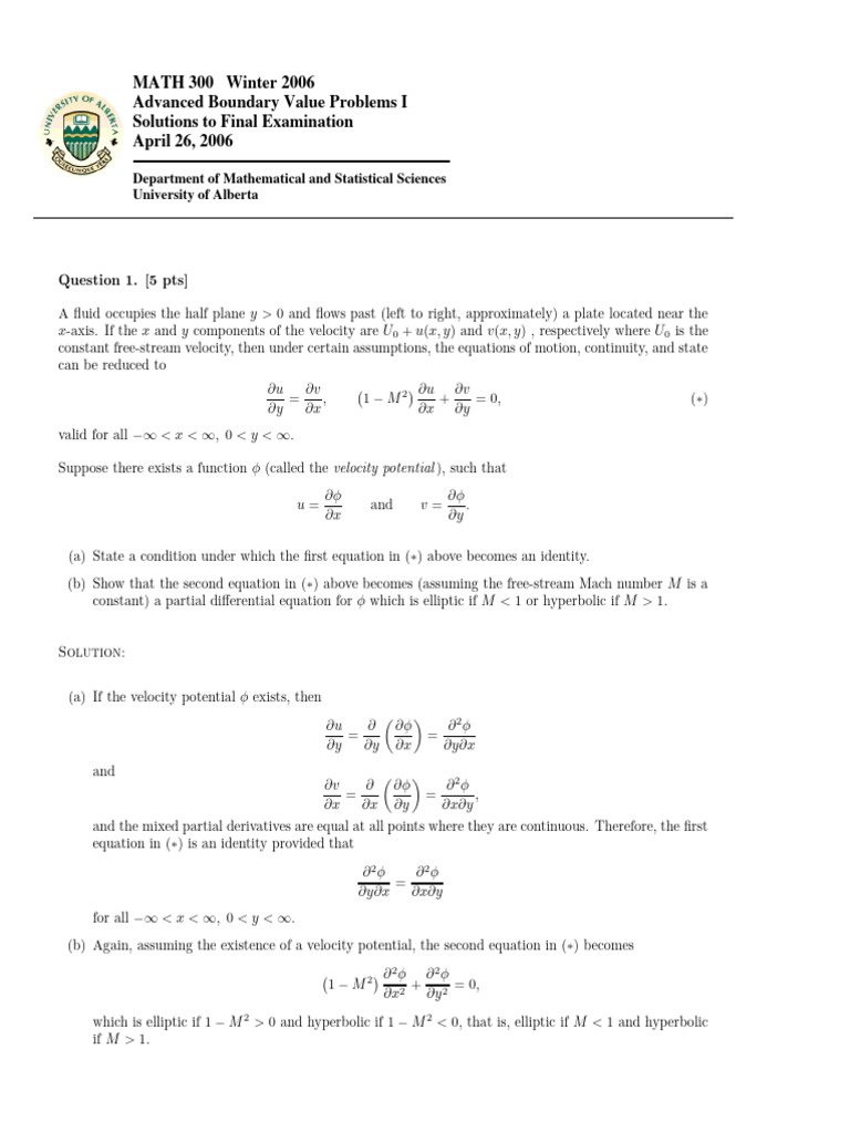 MATH 300 UNKNOWN 2006 Other | PDF | Equations | Nonlinear System