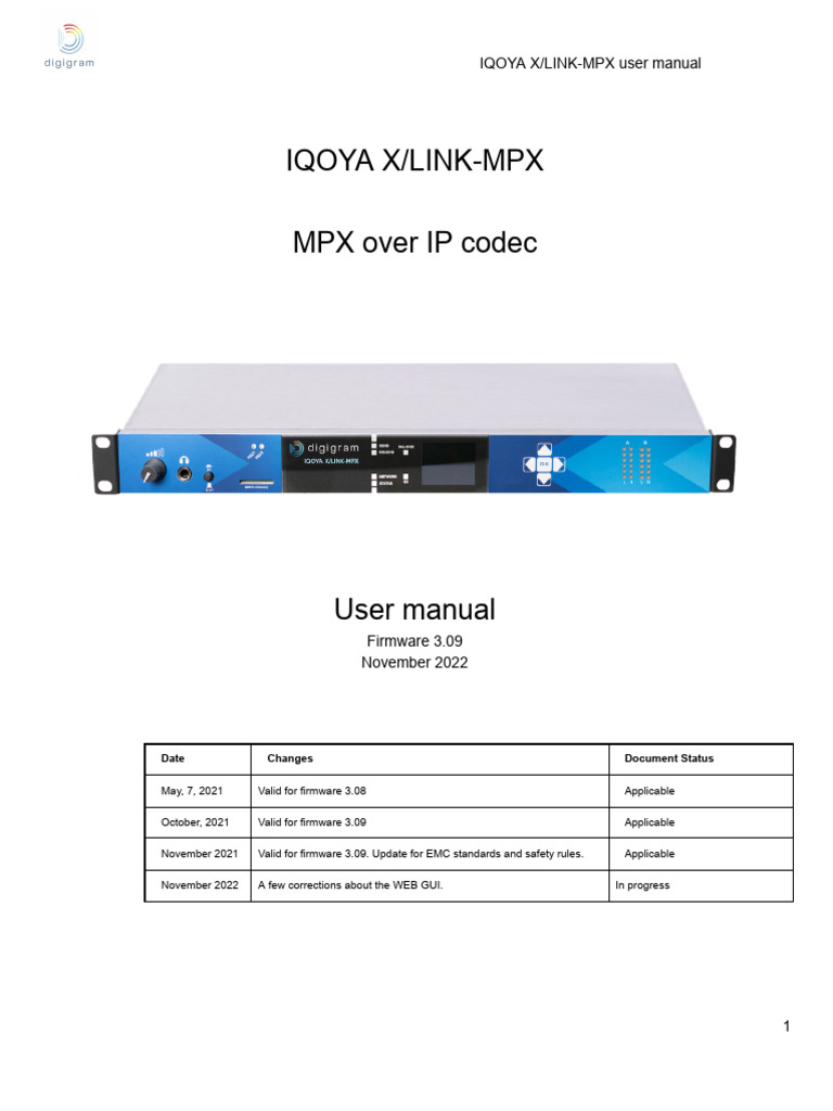 User Manual IQOYA X - LINK MPX | PDF | Codec | Streaming Media