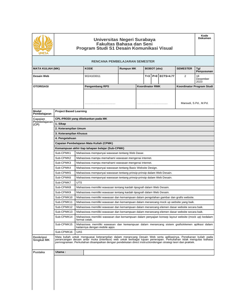 RPS Desain Web | PDF