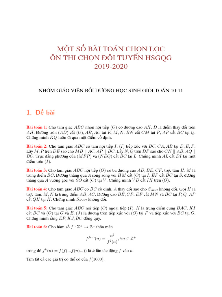 Bai Toan HSG | PDF