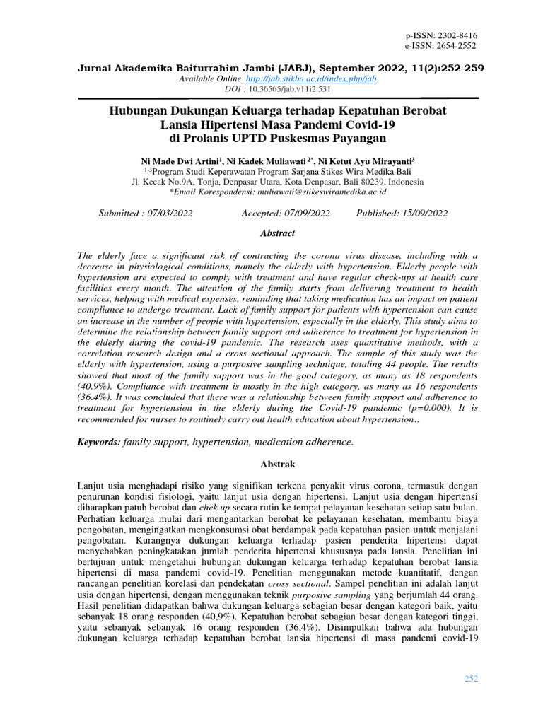 Ni Made Dwi Artini, Ni Kadek Muliawati, Ni Ketut Ayu Mirayanti | PDF | Medicine | Social Programs