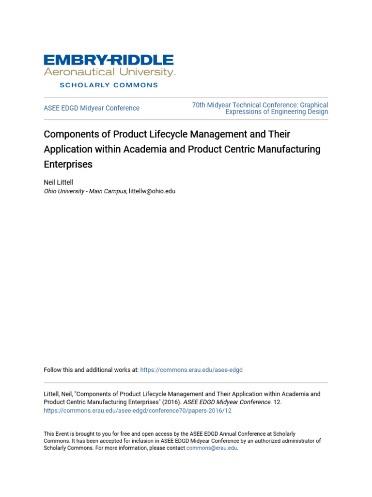 Components of Product Lifecycle Management and Their Application | PDF | Product Lifecycle ...