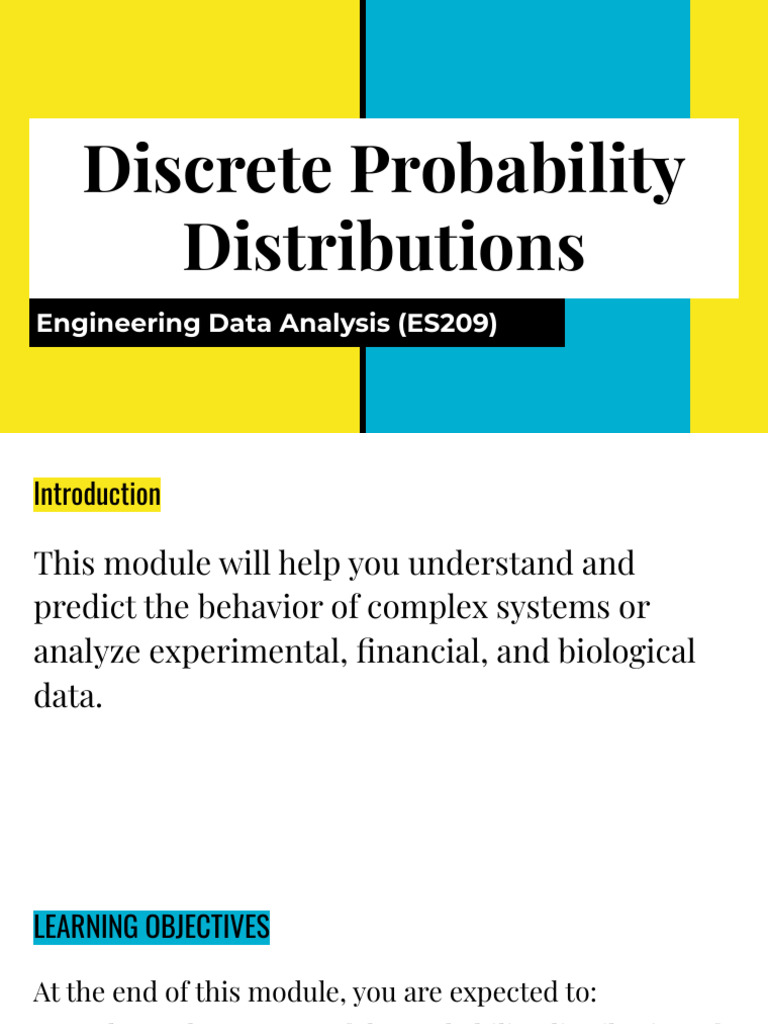 3 - Discrete Probability Distributions | PDF | Probability Distribution ...