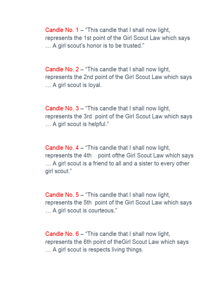 10 Candles Fo GSP Investiture | PDF