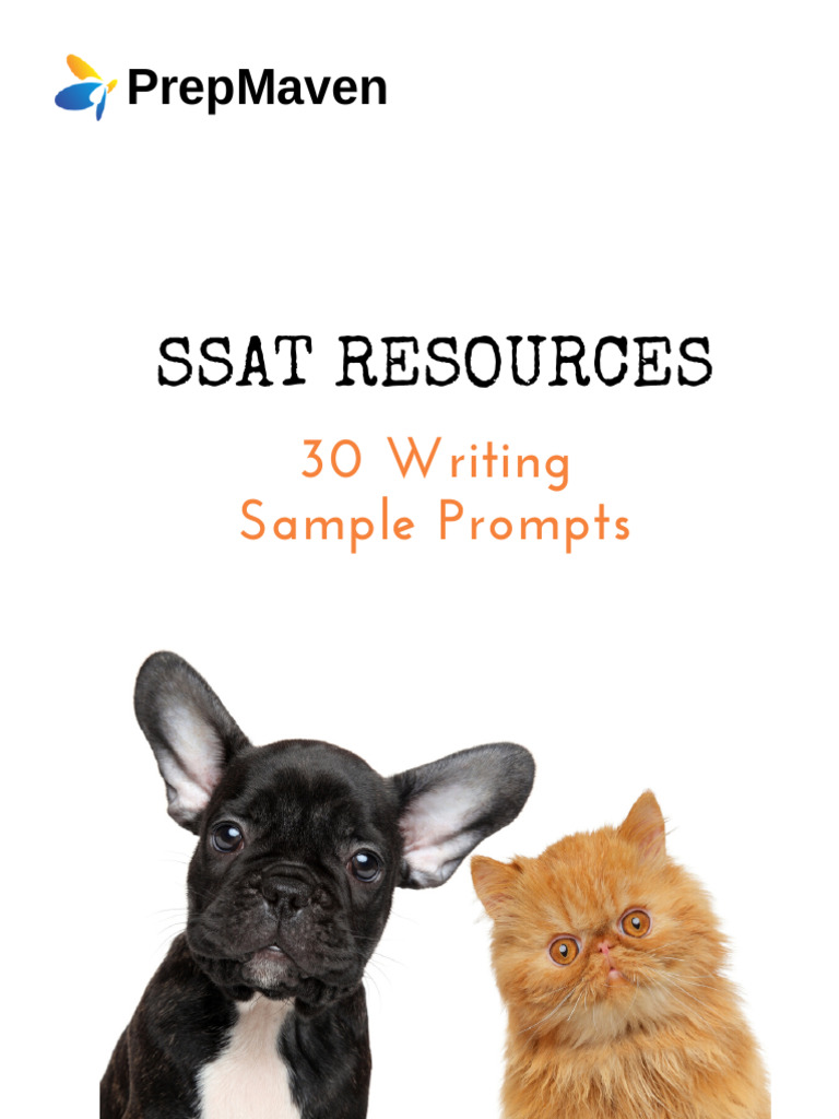PrepMaven SSAT 30 Essay Prompts Downloadable | PDF | Cognition | Learning