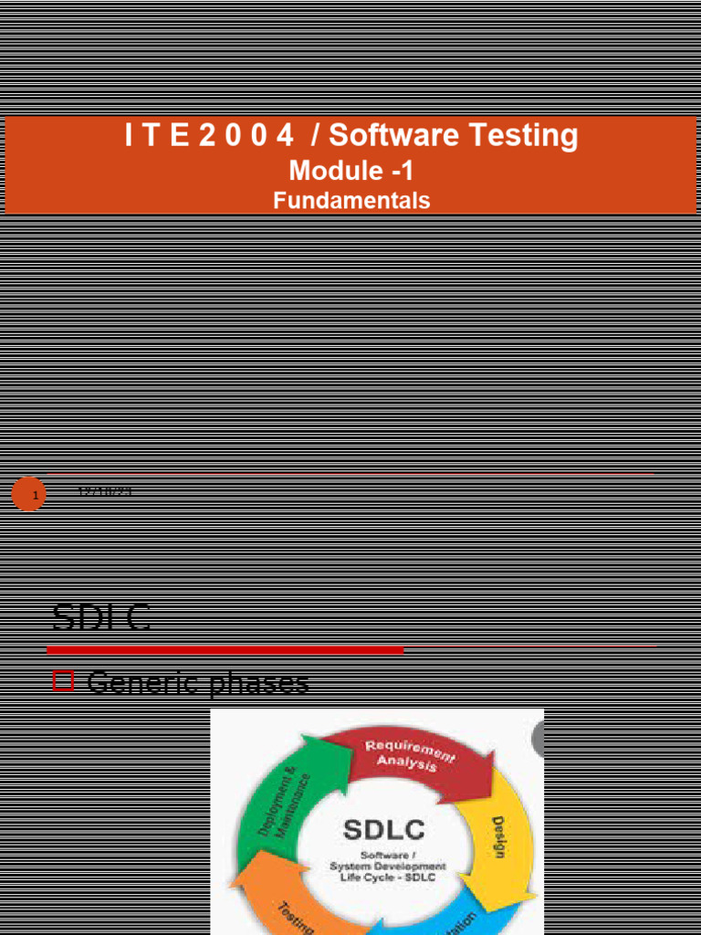 I T E 2 0 0 4 / Software Testing: Module - 1 | PDF | Software Testing ...