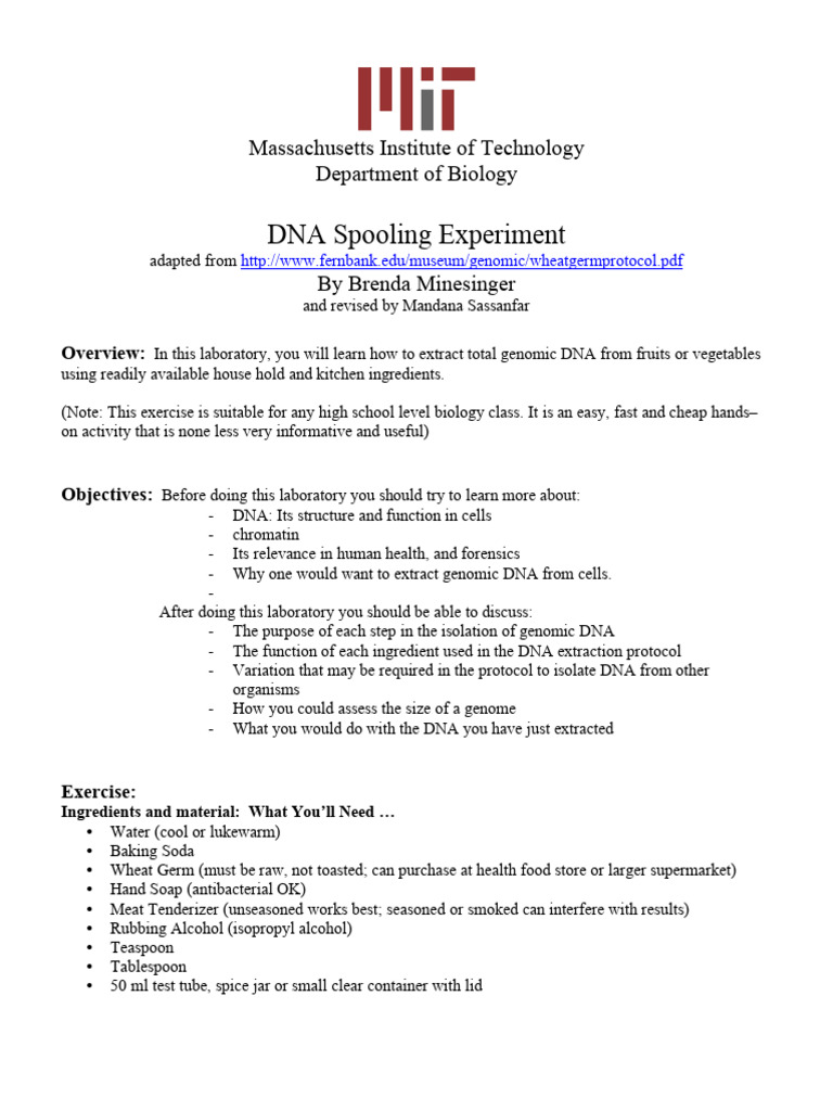 Dna Spooling | Download Free PDF | Teaspoon | Cell (Biology)