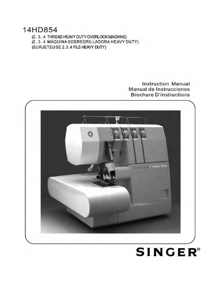 Singer Manual Overlocker 14HD854 | PDF