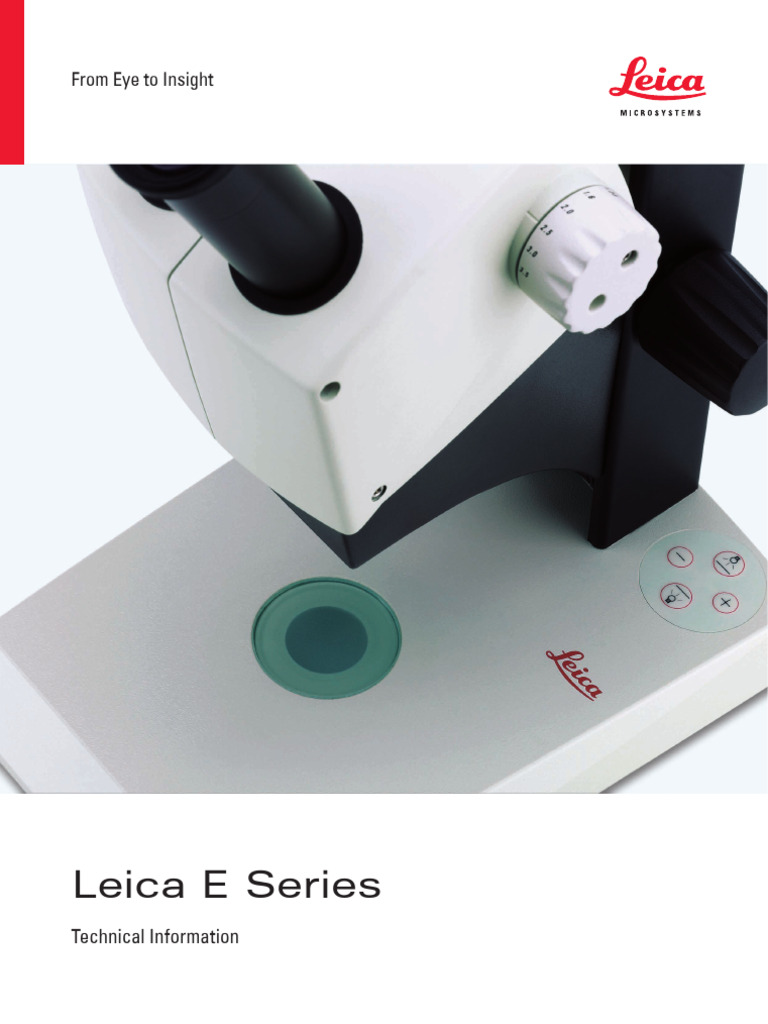 Leica E-Series TechData en | PDF | Zoom Lens | Optics