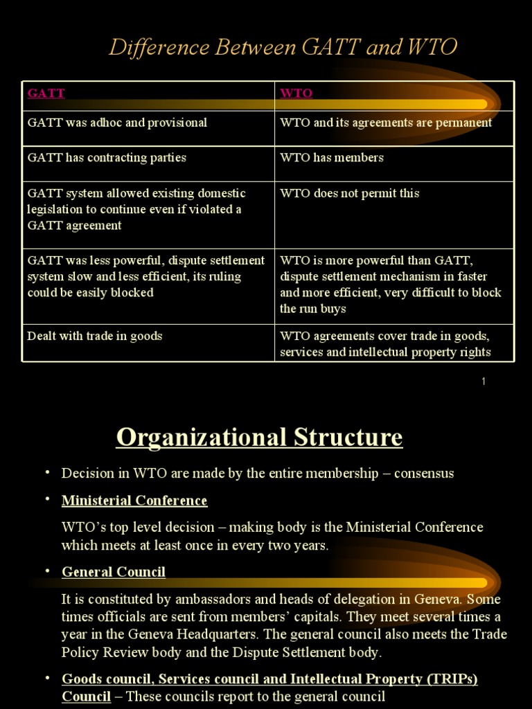 GATT Presentation | PDF | World Trade Organization | General Agreement ...