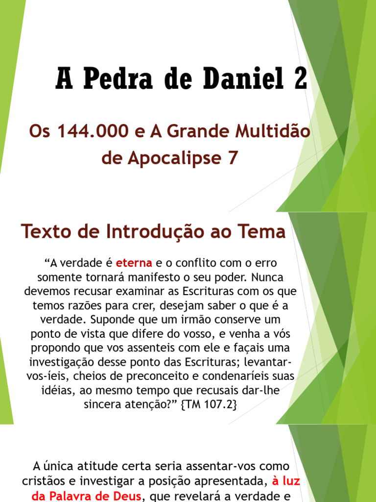 A Profecia da Pedra em Daniel 2 | PDF | Daniel (personagem Bíblica ...