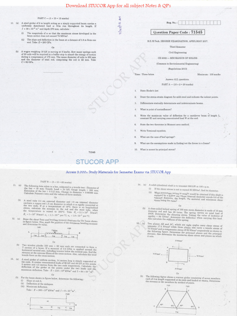 Mechanics of Solids | PDF