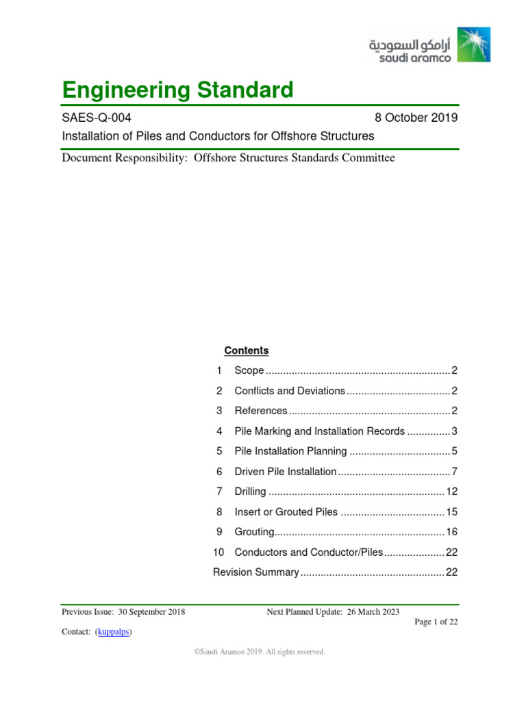 Saes Q 004 | PDF | Deep Foundation | Geotechnical Engineering
