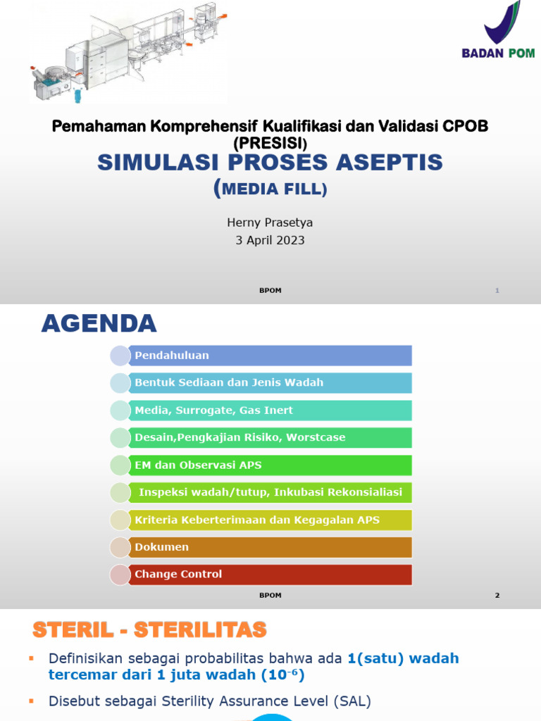 Validasi Media Fill (Simulasi Proses Aseptis) | PDF