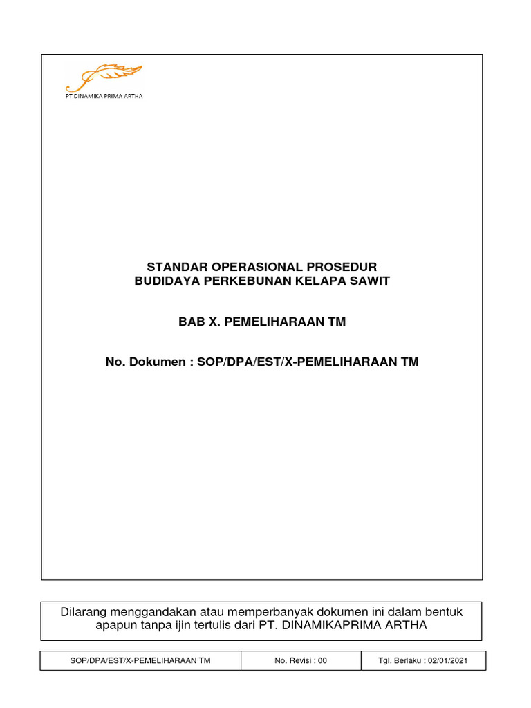 Pemeliharaan Budidaya Kelapa Sawit TM | PDF | Sains & Matematika