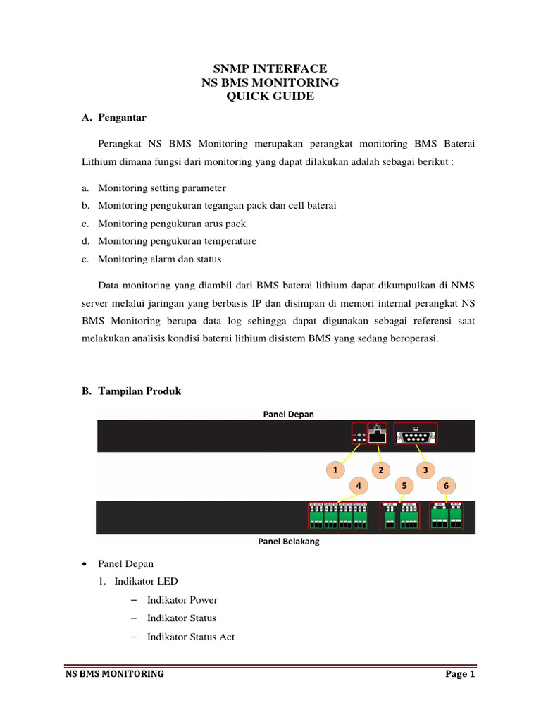 Quick Guide NS BMS Monitoring | PDF
