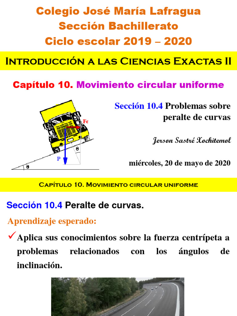 Cálculo de Peralte y Fricción en Curvas | PDF | Péndulo | Fricción