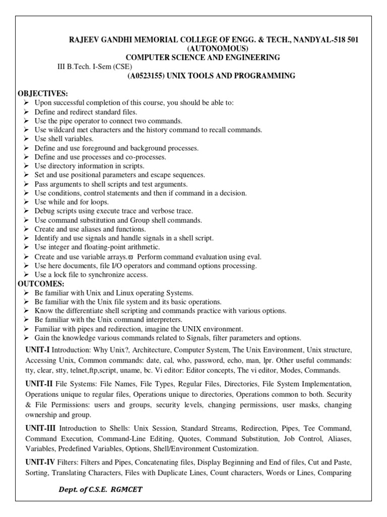 UNIX | PDF | Operating System | Shell (Computing)