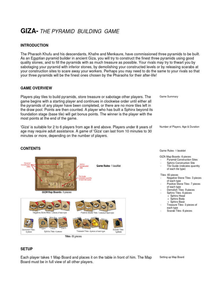 Fun - Factory - Games-Giza-Rules-English 2 | PDF