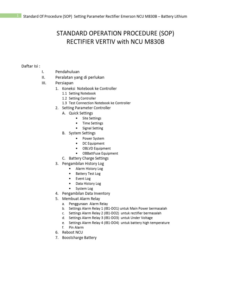 SOP Netsure With NCU M830B | PDF