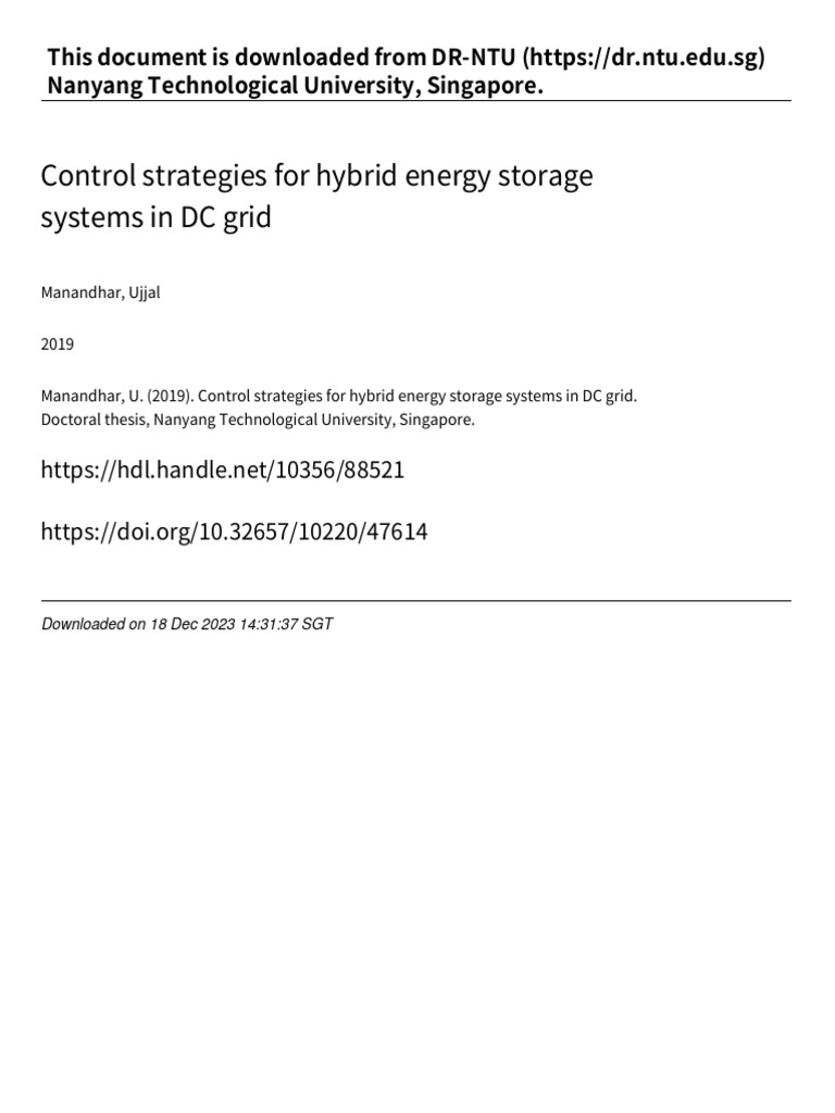 Hard Bound Ujjal Thesis Ujjal G1400281K | PDF | Power Electronics | Direct Current