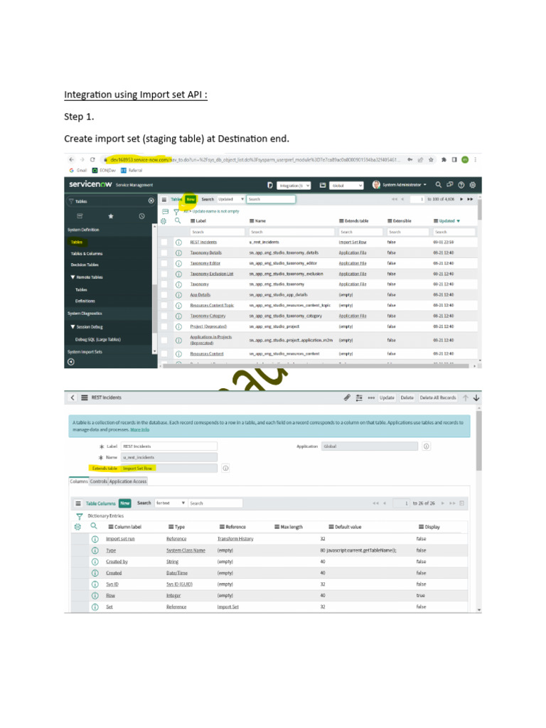 Bi-Directional Integration Using Import Set API | PDF | Information Technology Management ...