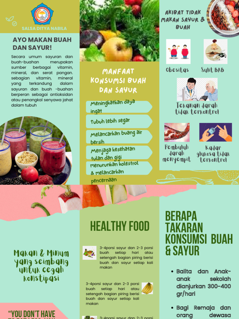Ayo Makan Buah Dan Sayur! | PDF | Kesehatan Holistik