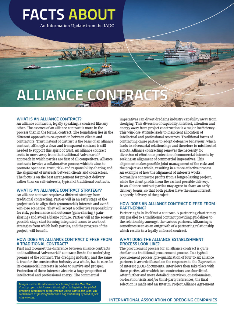 Alliance Contracts in Dredging | PDF | Risk | Legal Liability
