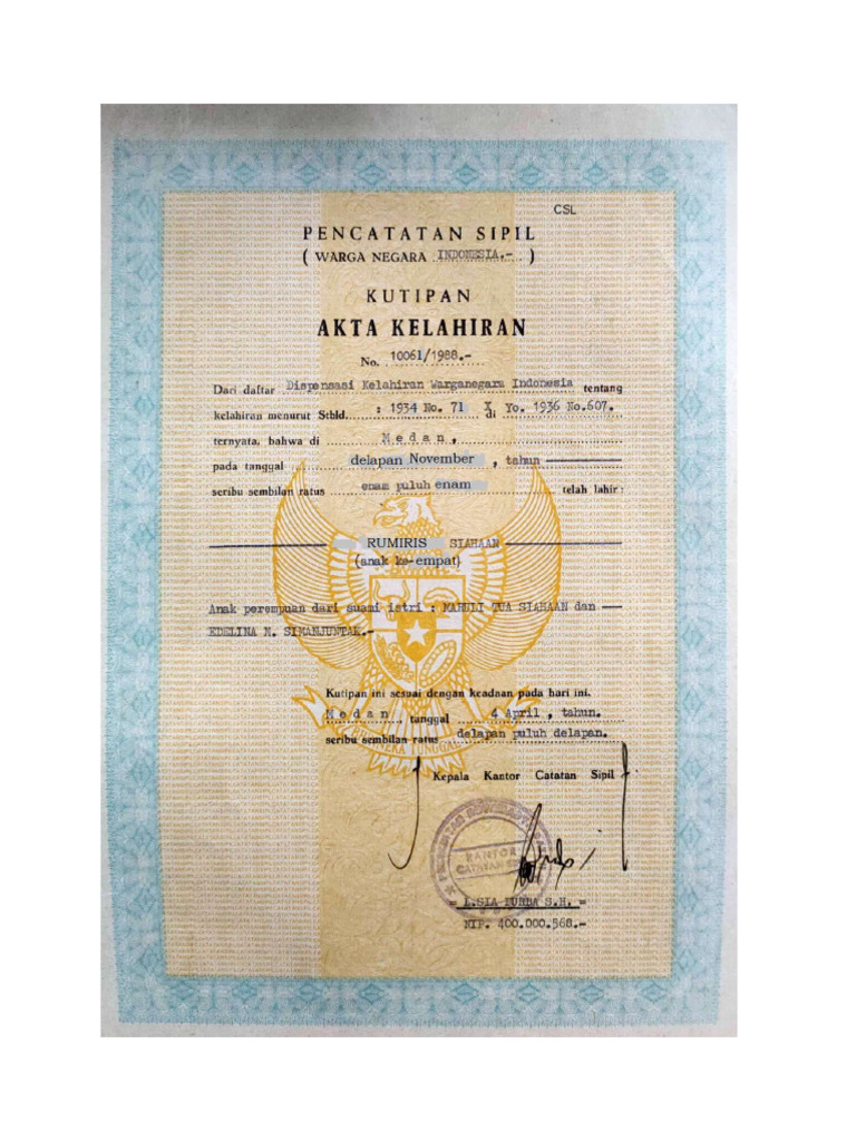 Akta Bou Riris | PDF