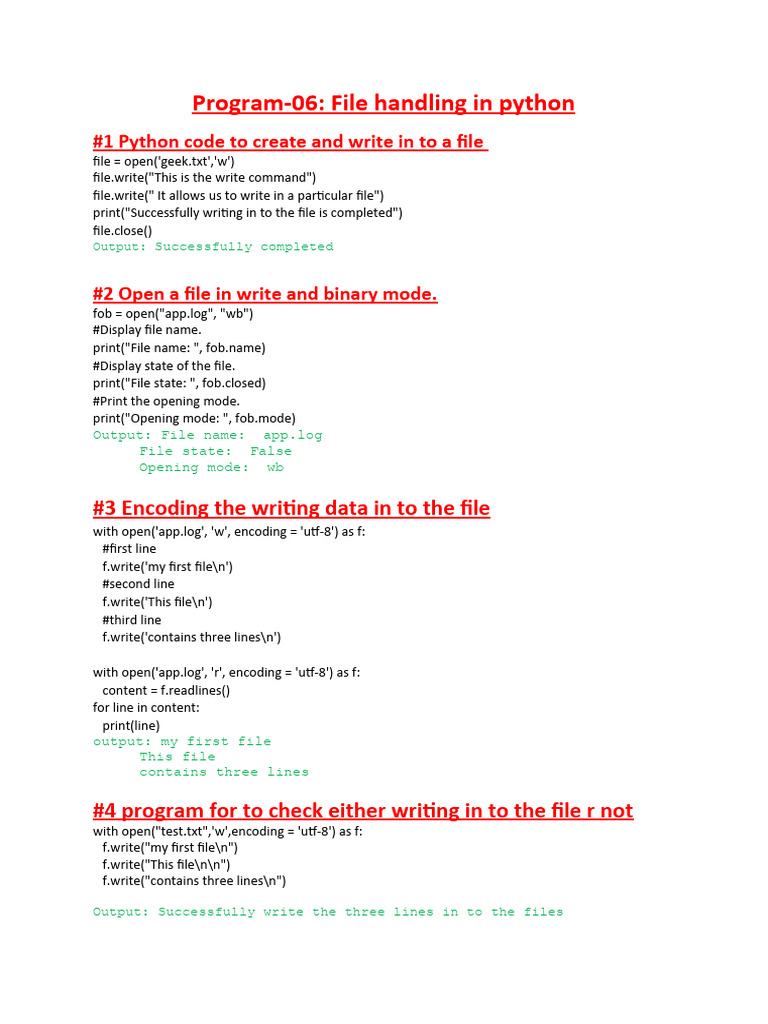 File Handling in python | PDF