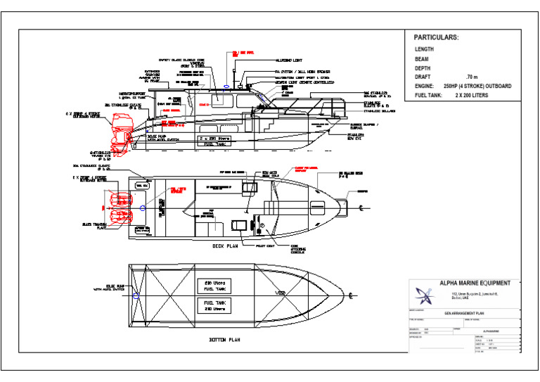 Sea Ambulance General Arrangement Plan | PDF | Technology & Engineering