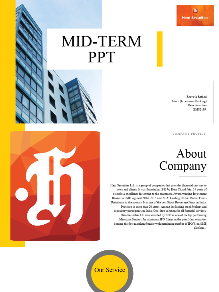Mid Term PPT - Bhavesh Rathod BMS2199 | PDF | Securities (Finance) | Stocks