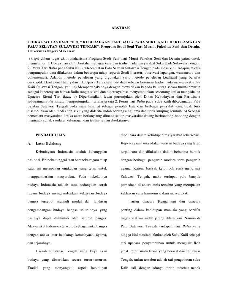 Jurnal Eksistensi Kesenian Tari Balia | PDF | Ilmu Sosial | Kajian Bahasa Asing