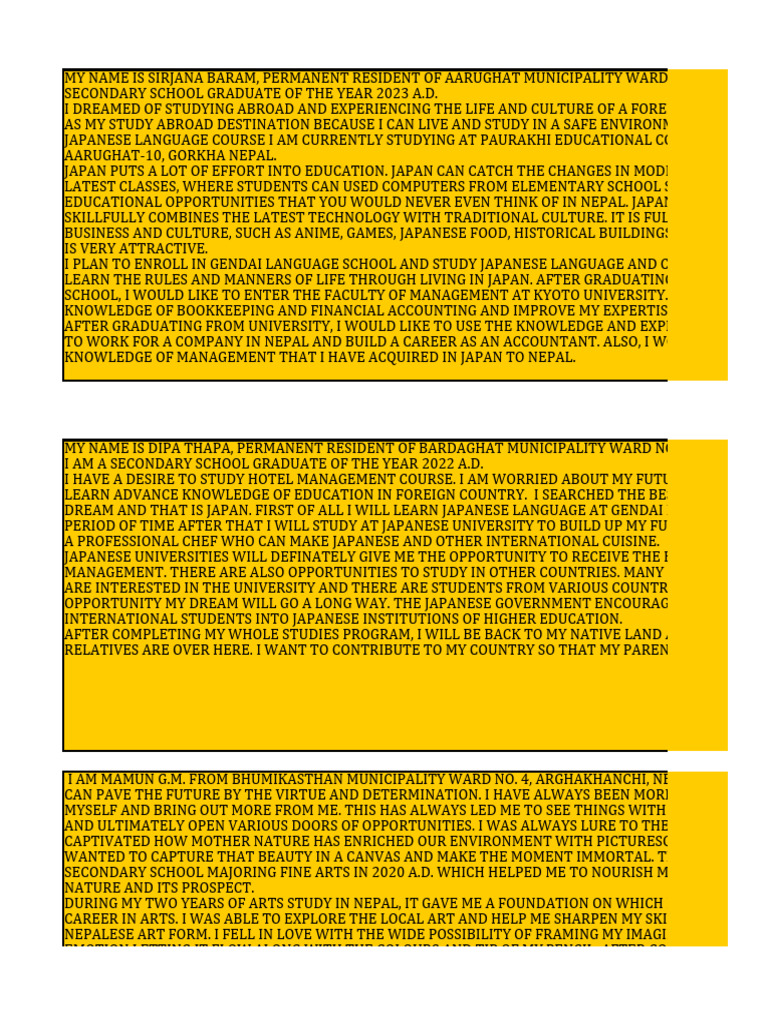 Sop Japan | PDF | International Student | Japan