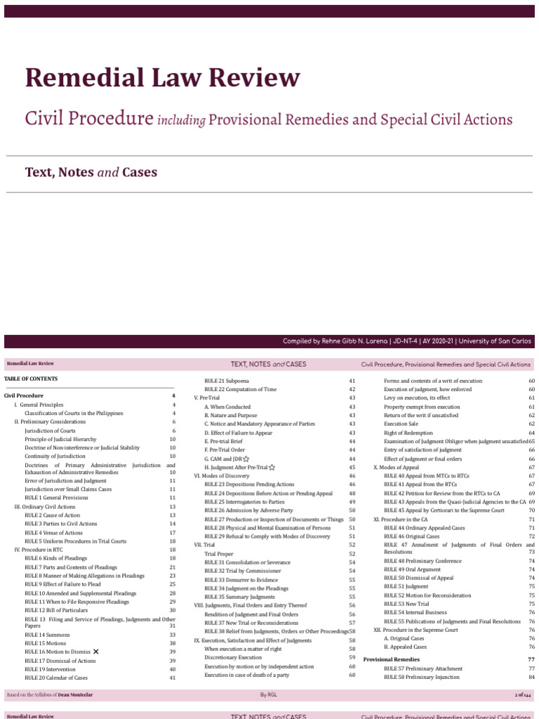 07 Rem Civil Procedure Text, Notes and Cases | PDF