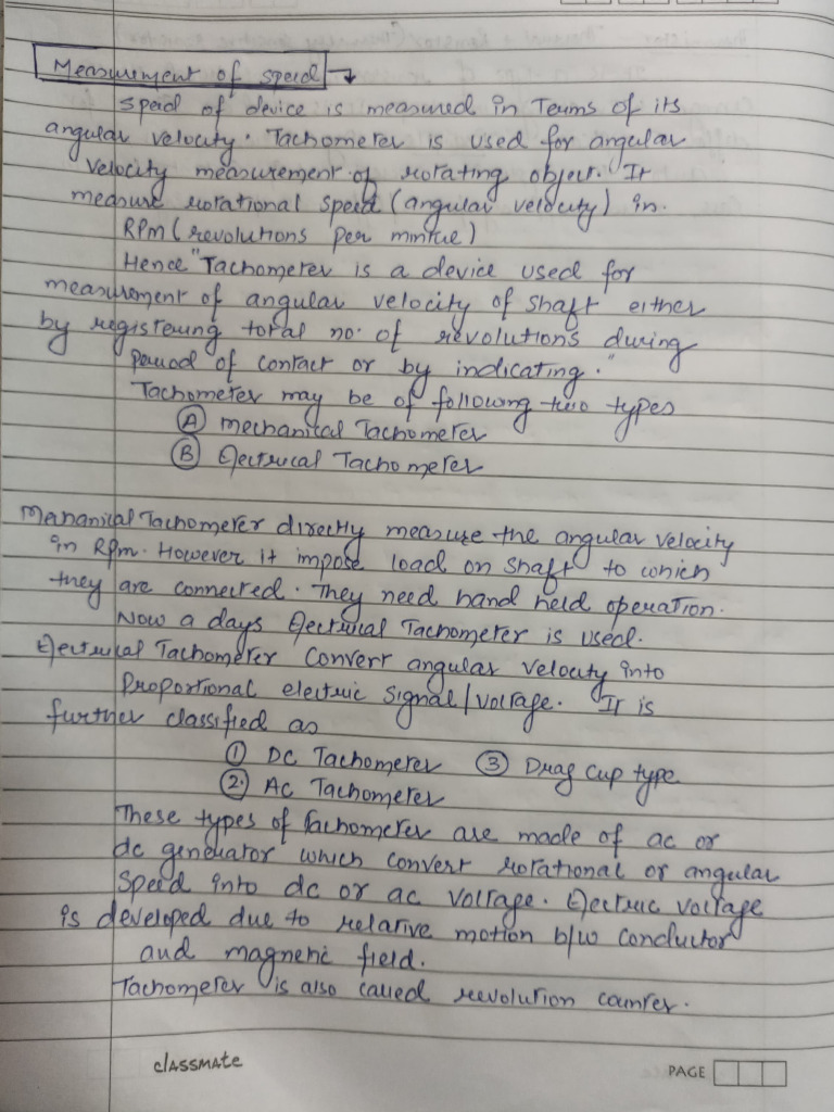 Speed Measurement (4th Instrumentation) | PDF | Propulsion | Power ...