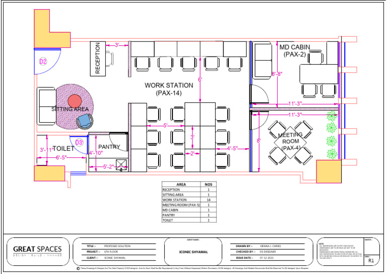 6th Floor Plan - ICONIC SHYAMAL - 07-12-23-Layout1 - 04 | PDF