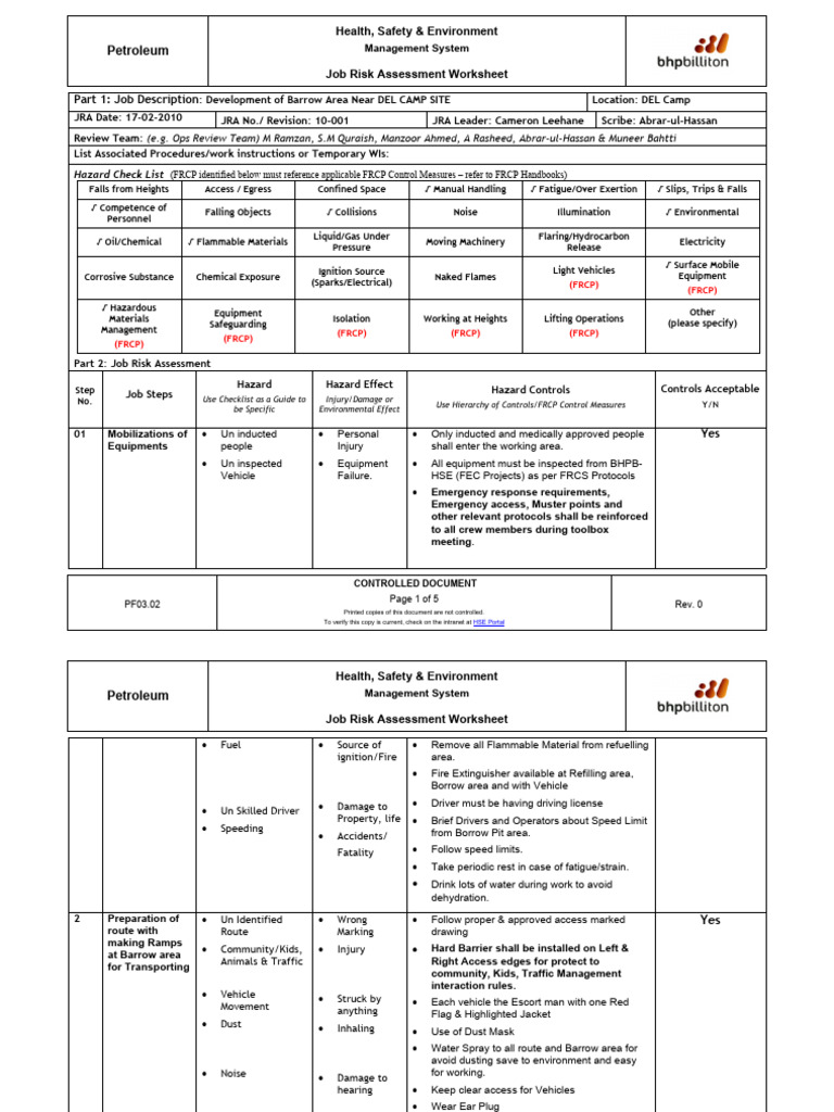 JRA 10-001 Devlopment of Barrow Area | PDF | Hazards | Vehicles