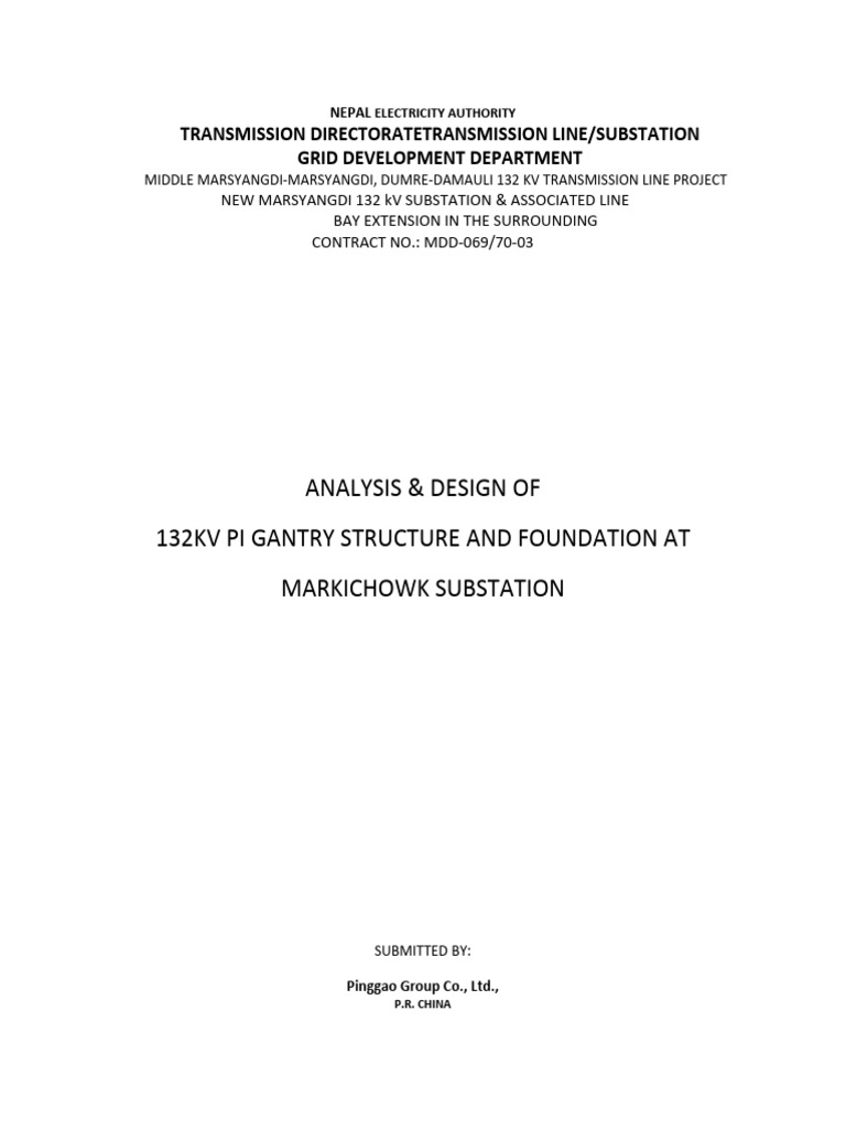 132kv -PI design report | PDF | Electrical Substation | Building ...