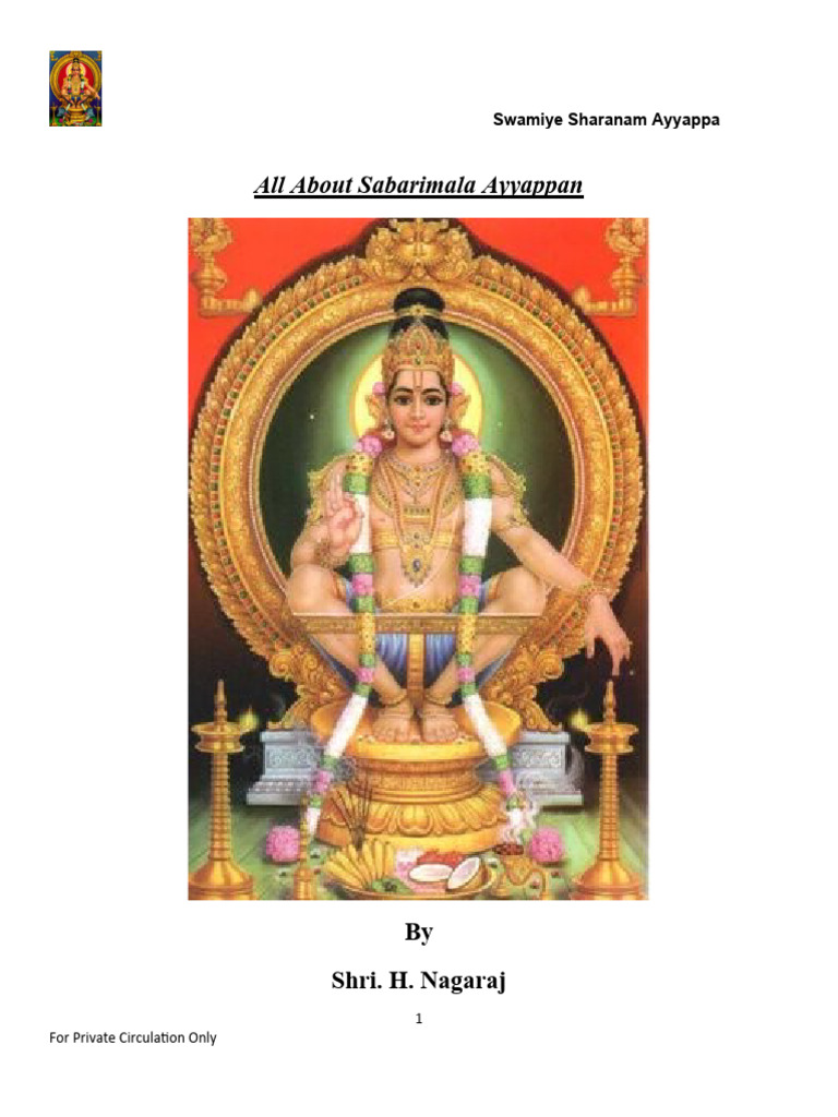 All About Sabarimala Ayyappan 031011 | PDF | Hindu Mythology | Indian ...
