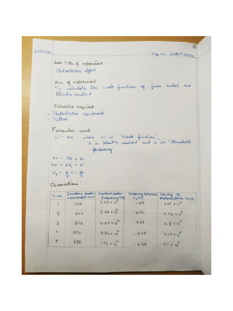 Exp03 Photoelectric Effect | PDF