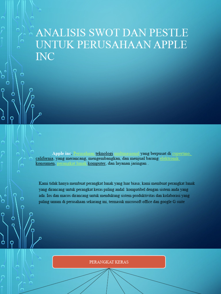 Analisis Swot Dan Pestle Untuk Perusahaan Apple Inc | PDF