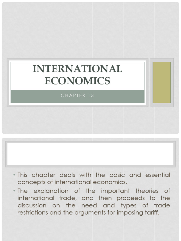 Chapter 13 - International Economics | PDF | Exchange Rate | Balance Of ...