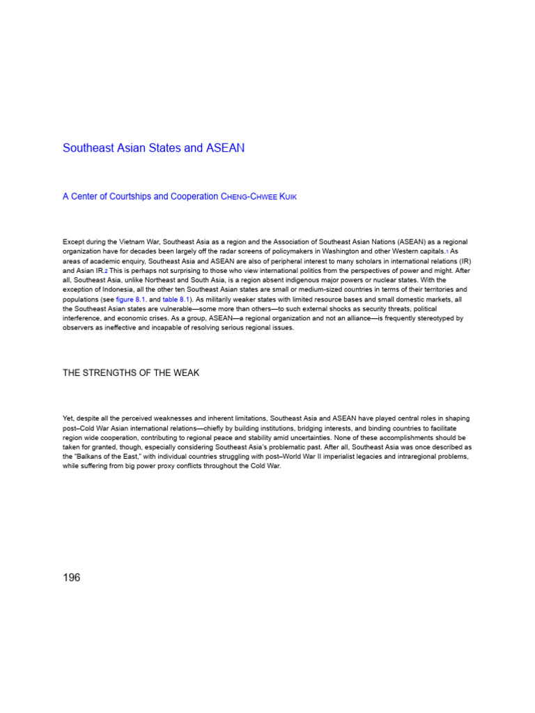 ASEAN | PDF | Southeast Asia | Indonesia