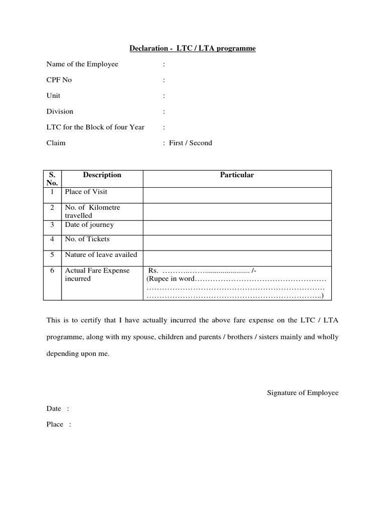 Declaration_LTC_LTA | PDF