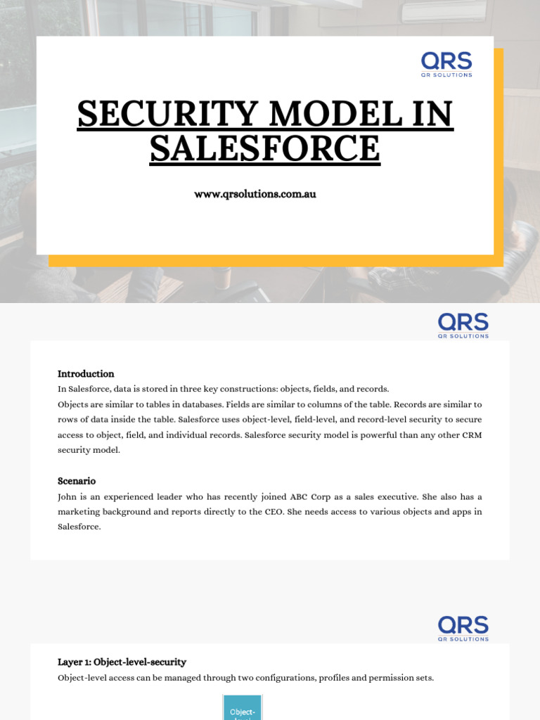 Security Model in Salesforce - QR Solutions | PDF | Databases | Table ...
