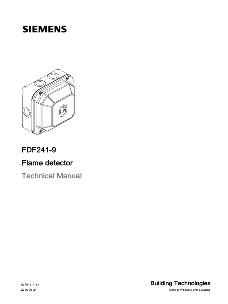 Flame Detector FDF241-9 | PDF | Safety | Sensor