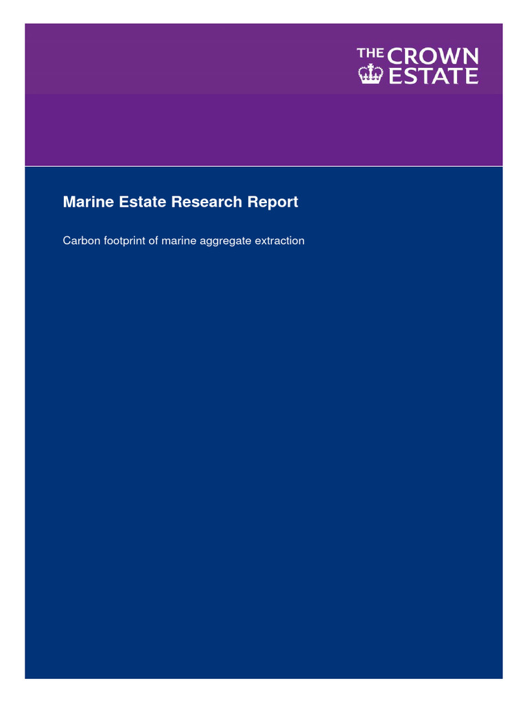 Ei Carbon Footprint of Marine Aggregate Extraction | PDF | Life Cycle ...