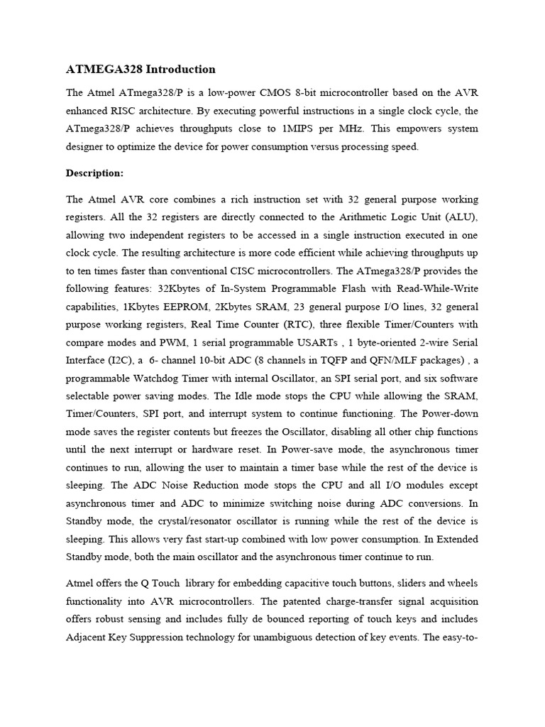 Atmega 328 | PDF | Arduino | Microcontroller
